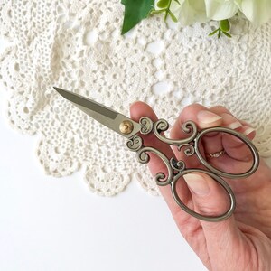 Grey Vintage Style Scissors, Embroidery Scissors, Sharp Scissors ...