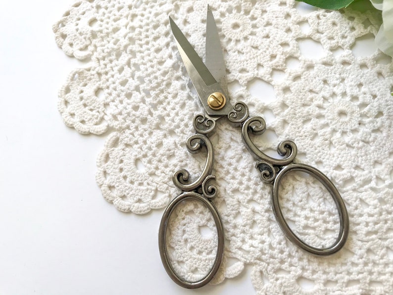 Grey Vintage Style Scissors Embroidery Scissors Sharp | Etsy