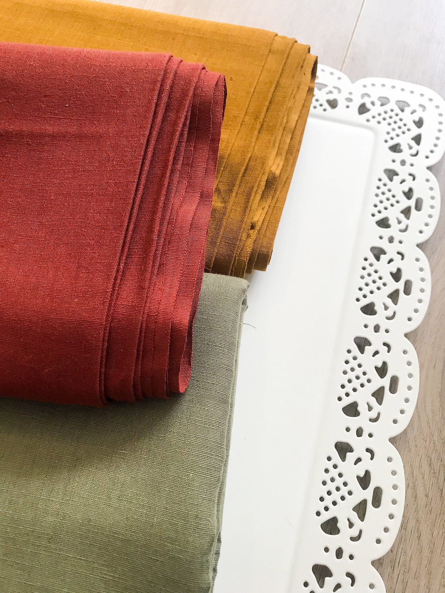 Cotton Linen SAMPLES 20cm Square Linen Blend Fabric Samples - Etsy ...