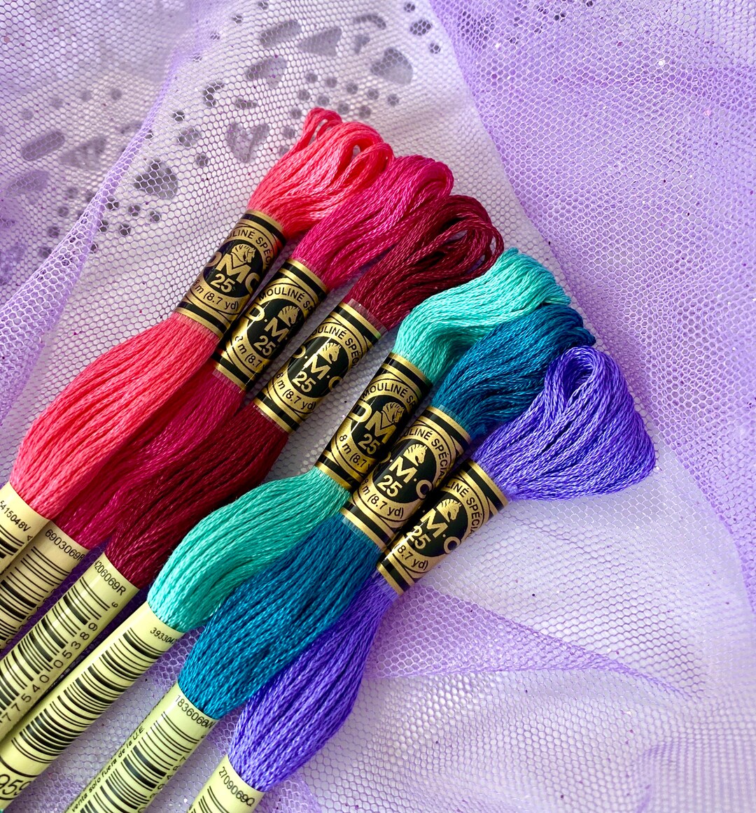 DMC Thread Pack Brights 6 Skein Set DMC Floss, DMC Embroidery Thread ...