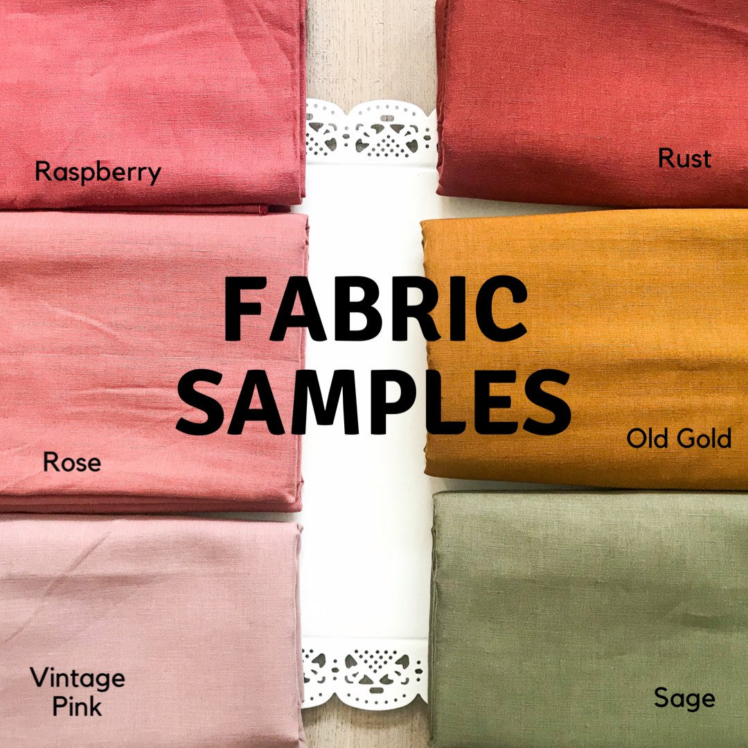 Cotton Linen SAMPLES 20cm Square Linen Blend Fabric Samples - Etsy ...