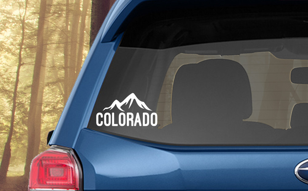 Colorado Mountains Sticker Permanent Car Decal laptop decal - Etsy