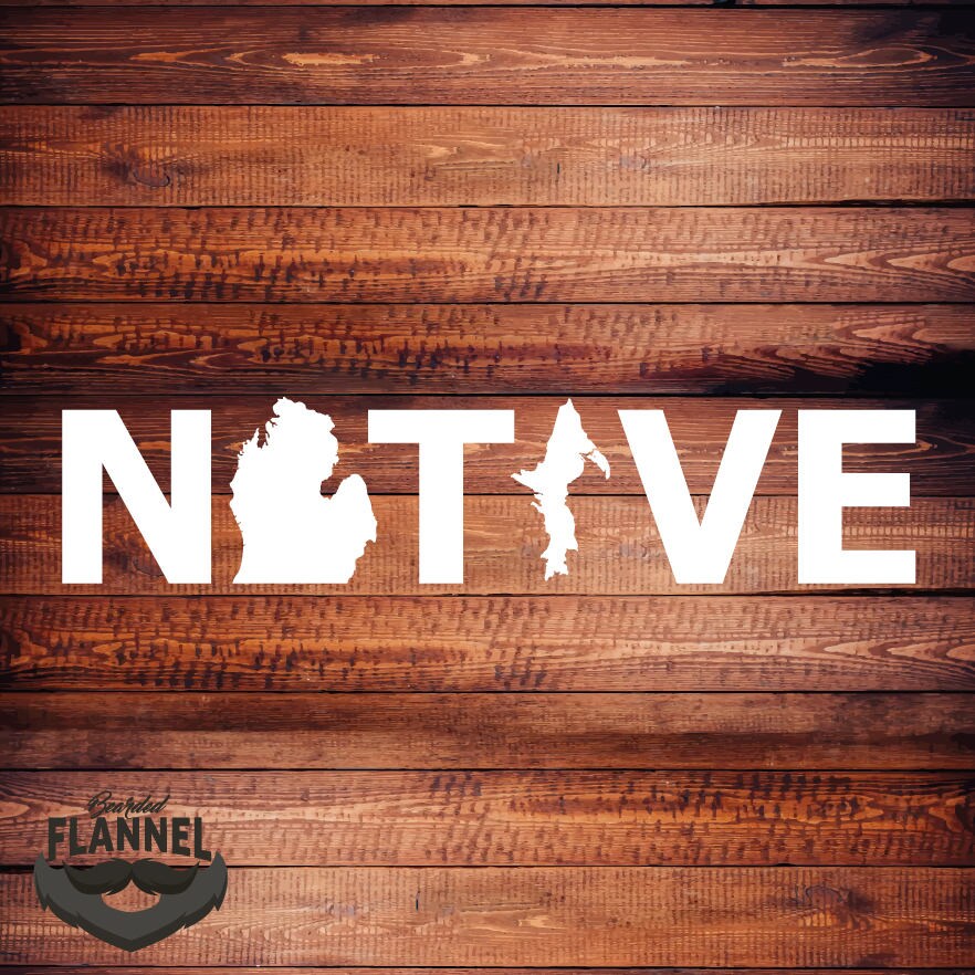 Michigan Native Sticker Permanent Car Decal Laptop Decal | Etsy