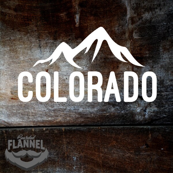 Colorado Mountains Sticker Permanent Car Decal laptop decal - Etsy