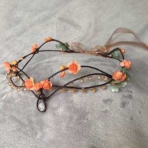 Elf Series Flower Crown/ Coral/ Communion/ Wedding/ Arras/ Fairy Tiara ...