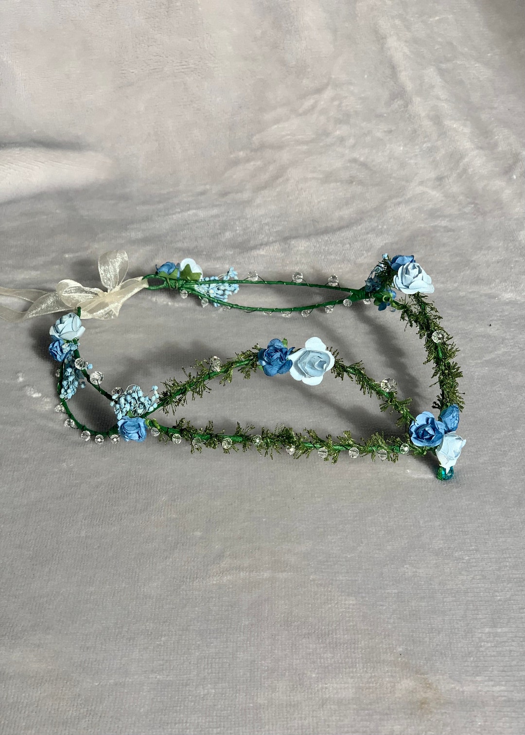 Elf Series Flower Crown/ Blue/ Communion/ Wedding/ Arras/ Fairy Tiara ...