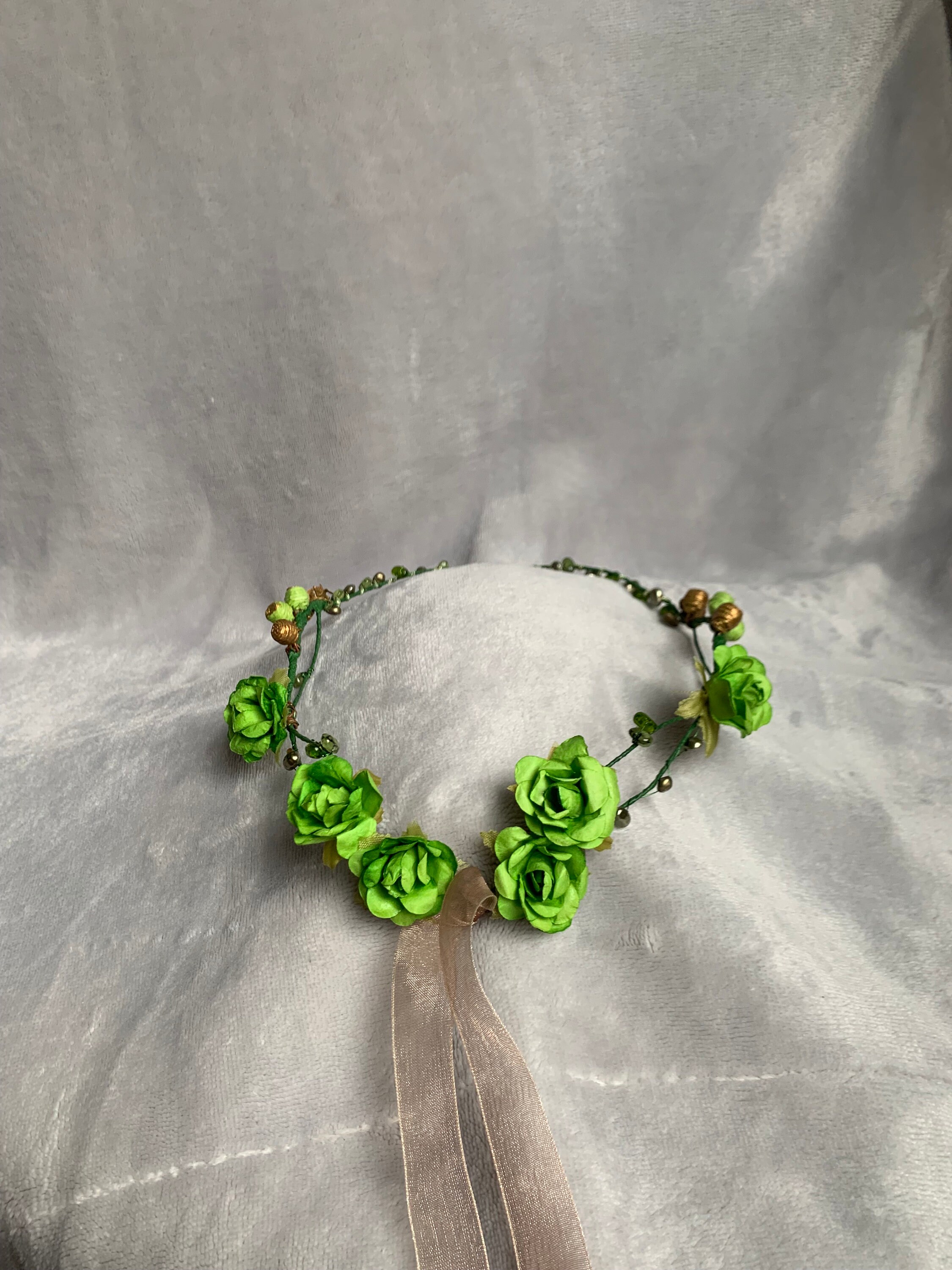 Elf Series Flower Crown / Forest Green / Communion / Wedding / Flower ...