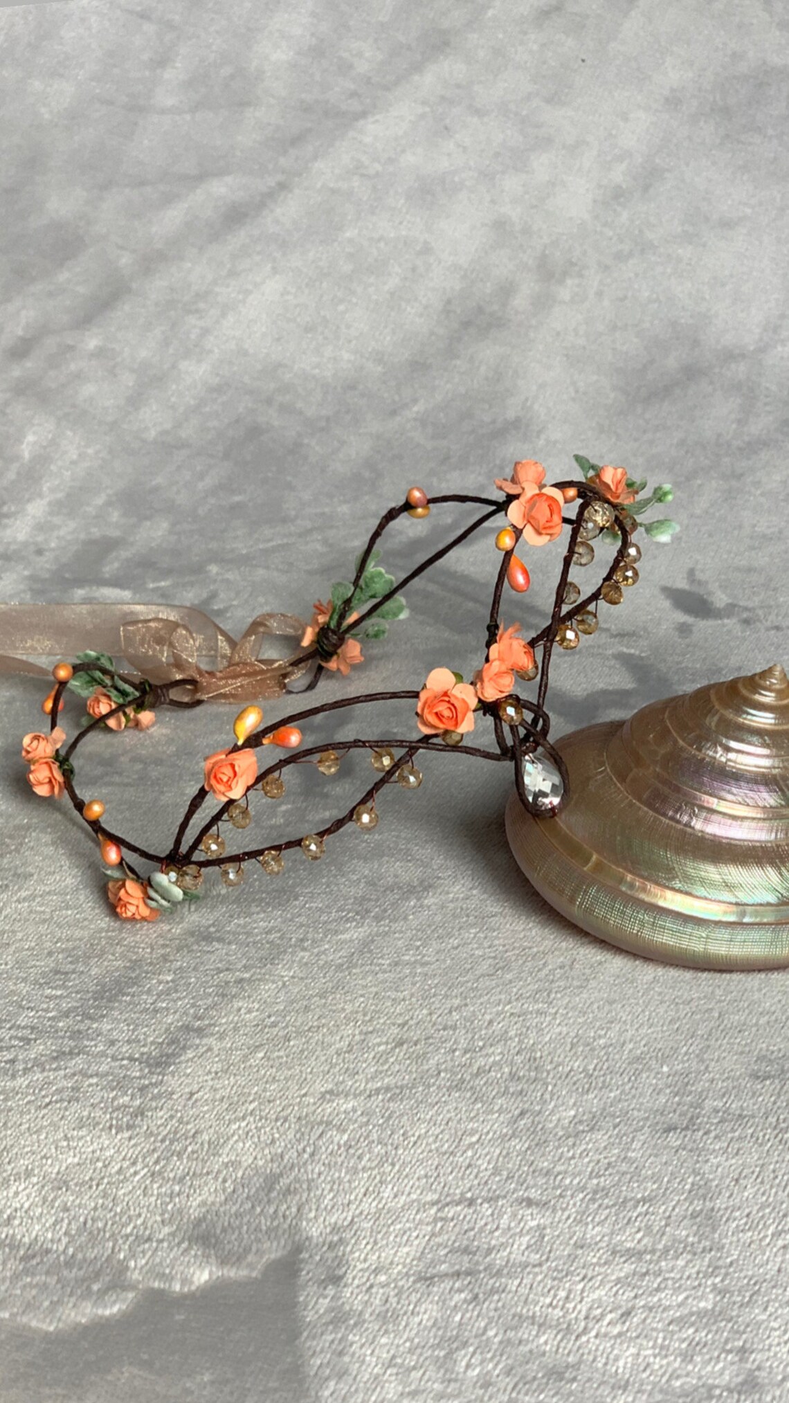 Elf Series Flower Crown/ Coral/ Communion/ Wedding/ Arras/ Fairy Tiara ...