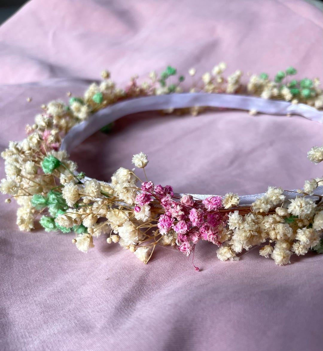 Preserved Gypsophila Flower Crown for Bride/ Arras/ Communion - Etsy