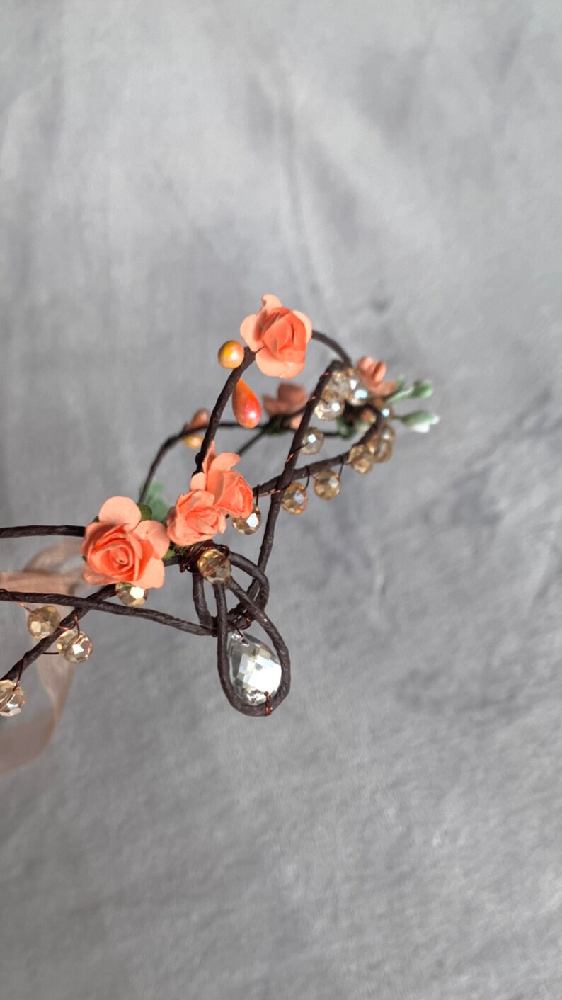 Elf Series Flower Crown/ Coral/ Communion/ Wedding/ Arras/ Fairy Tiara ...