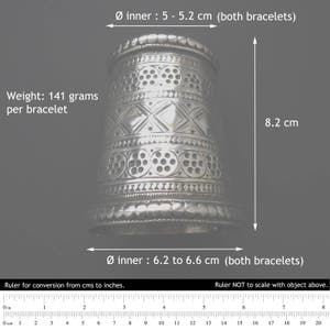 Old Pair of Matching Silver Bracelets From the Hazara Pashtun - Etsy