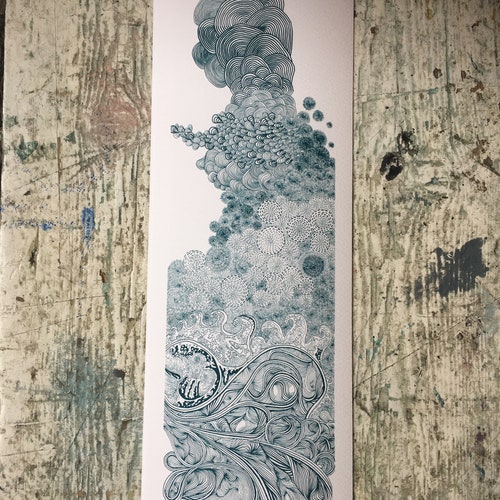 Japanese Water Print. Art Print. Intricate Pattern. Japanese - Etsy