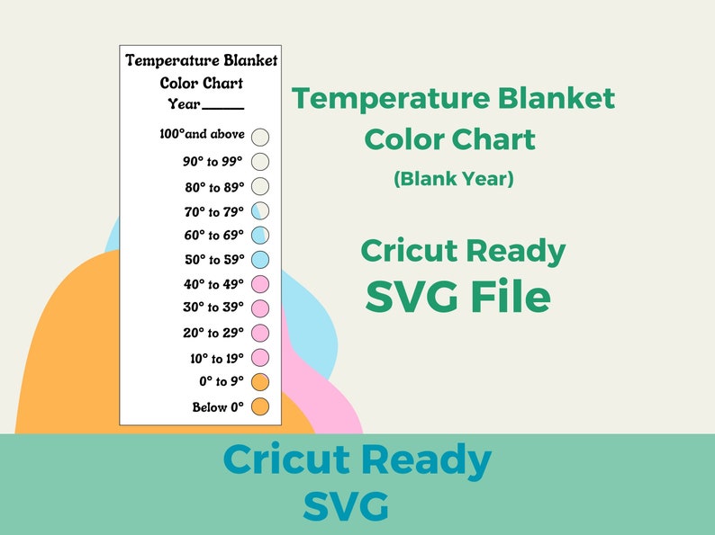 Temperature Blanket Color Chart FILE ONLY cricut - Etsy