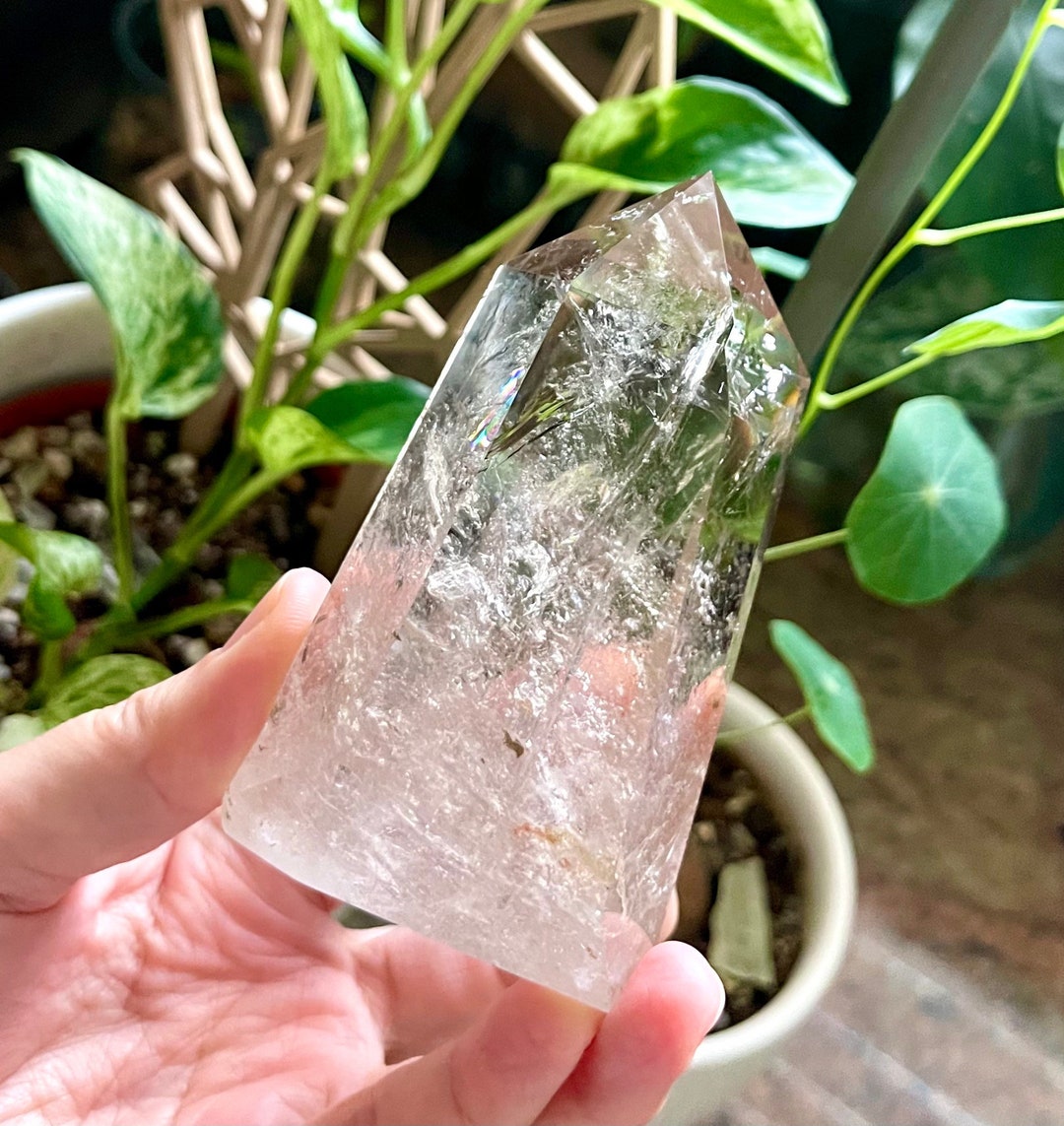 Amazing Light Smoky/clear Quartz Crystal Tower With Rainbows From ...