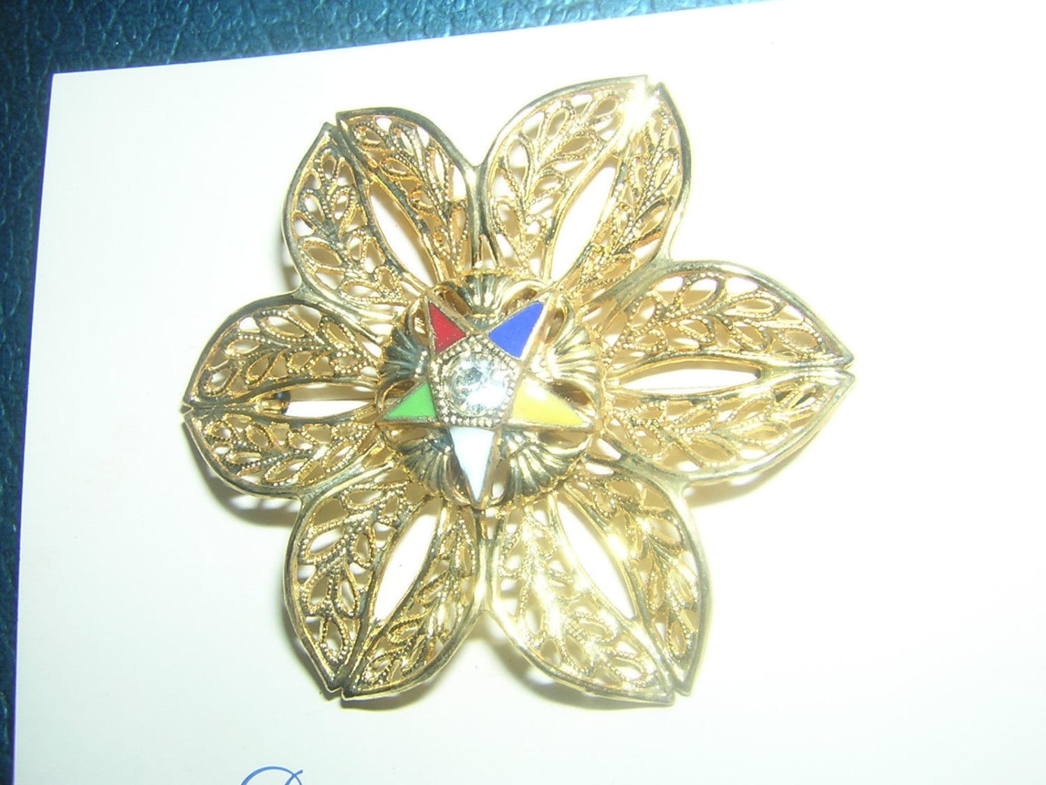 Lot 10 Order Eastern Star Brooch-pin Gold Plated 'wirey - Etsy