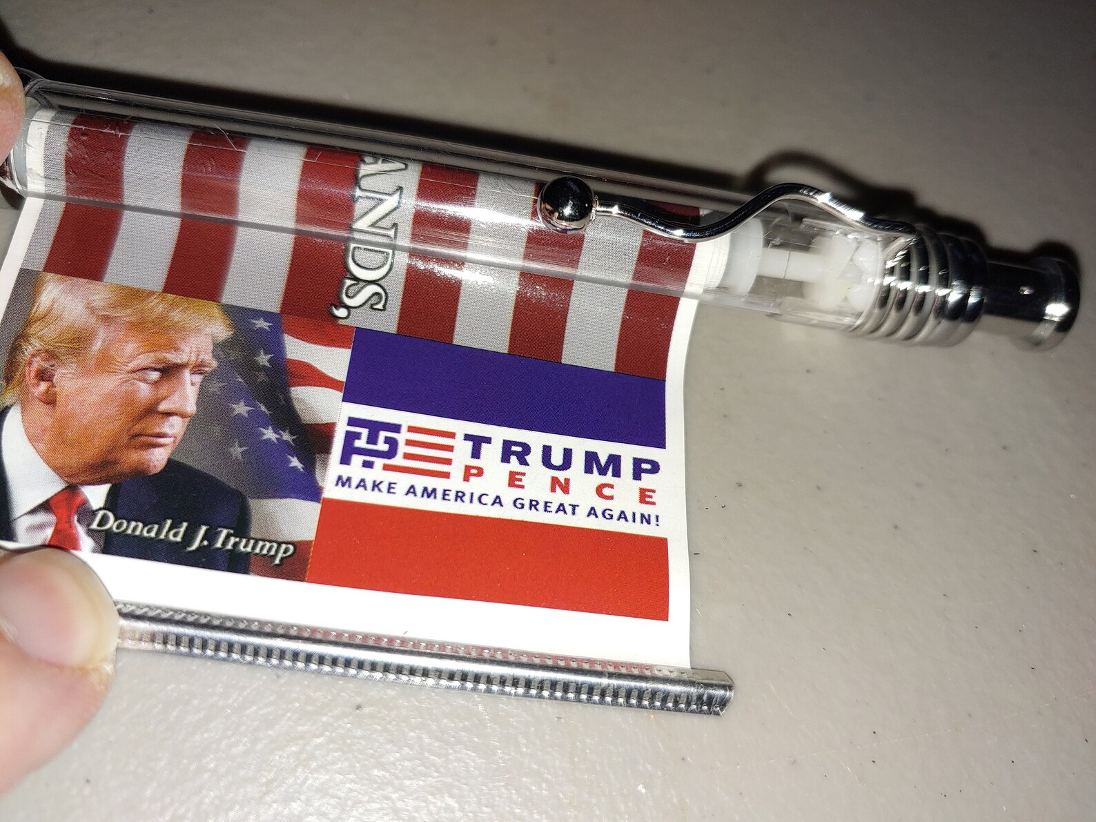 1-RARE President Trump 45 VP Pence Blue Ink Pen Pledge of - Etsy