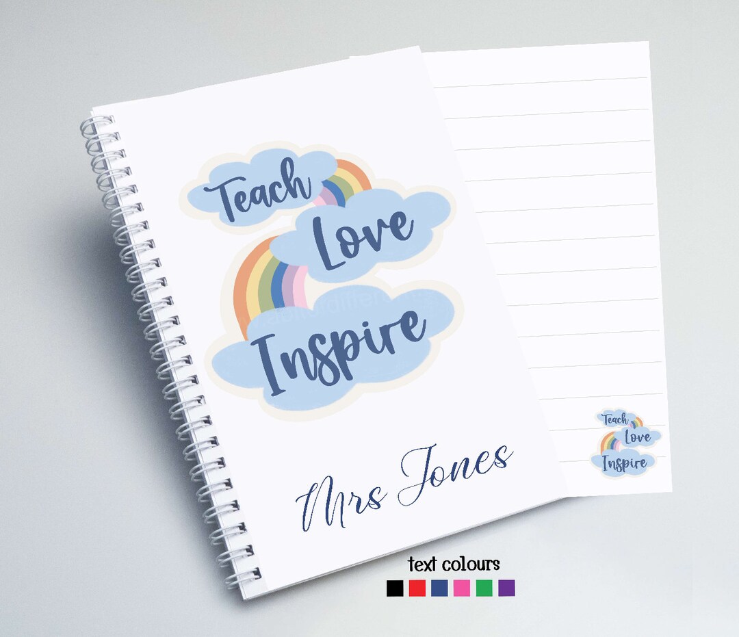 Teacher Personalised Notebook , Unique Present , Teacher Notepad ...