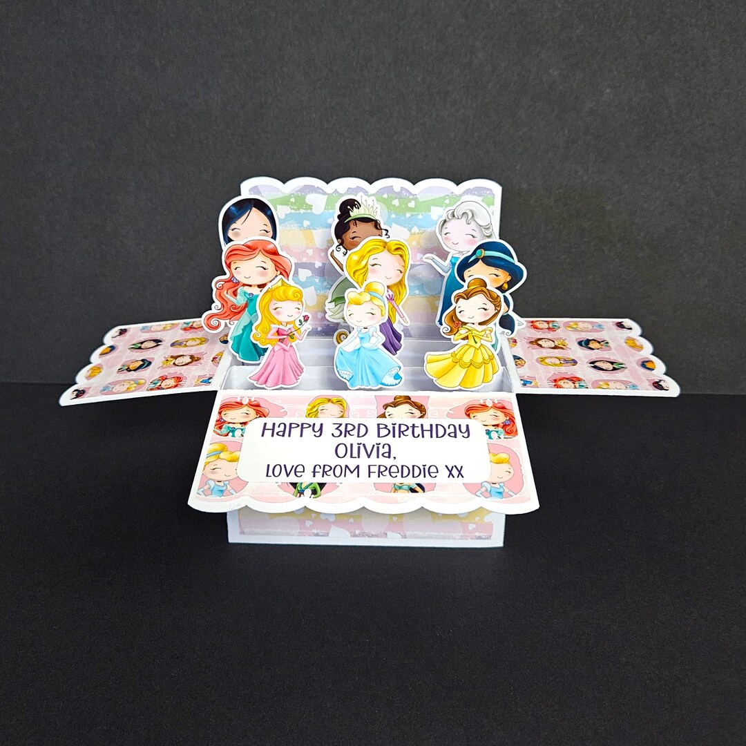 Princess Personalised Card, Birthday Card, Unique Gift - Etsy