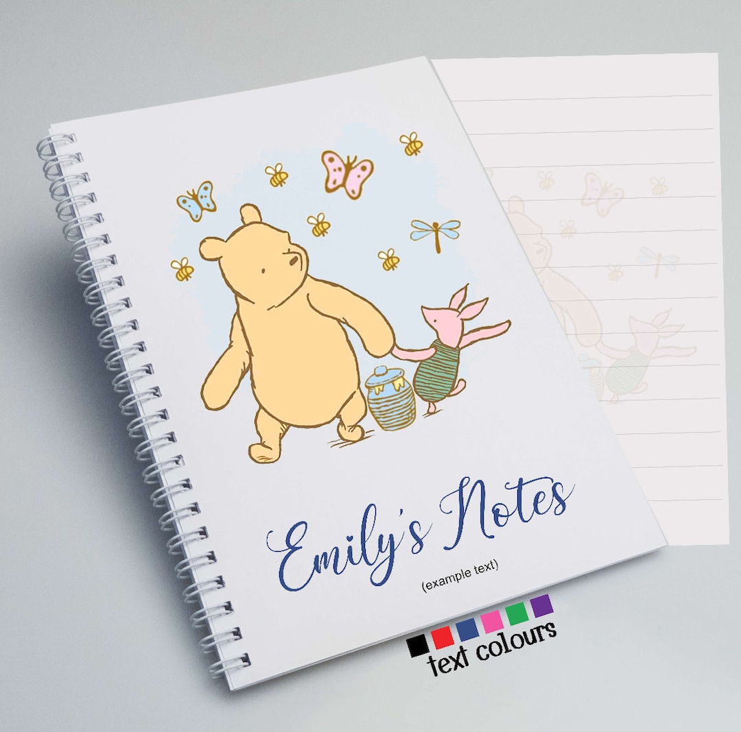 Winnie the Pooh Notebook , Personalised Notebook , Unique Gift ...