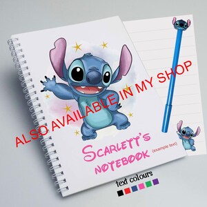 Personalised Stitch Notebook: A5, A4, Pen & Notepad Gift Set - Etsy UK