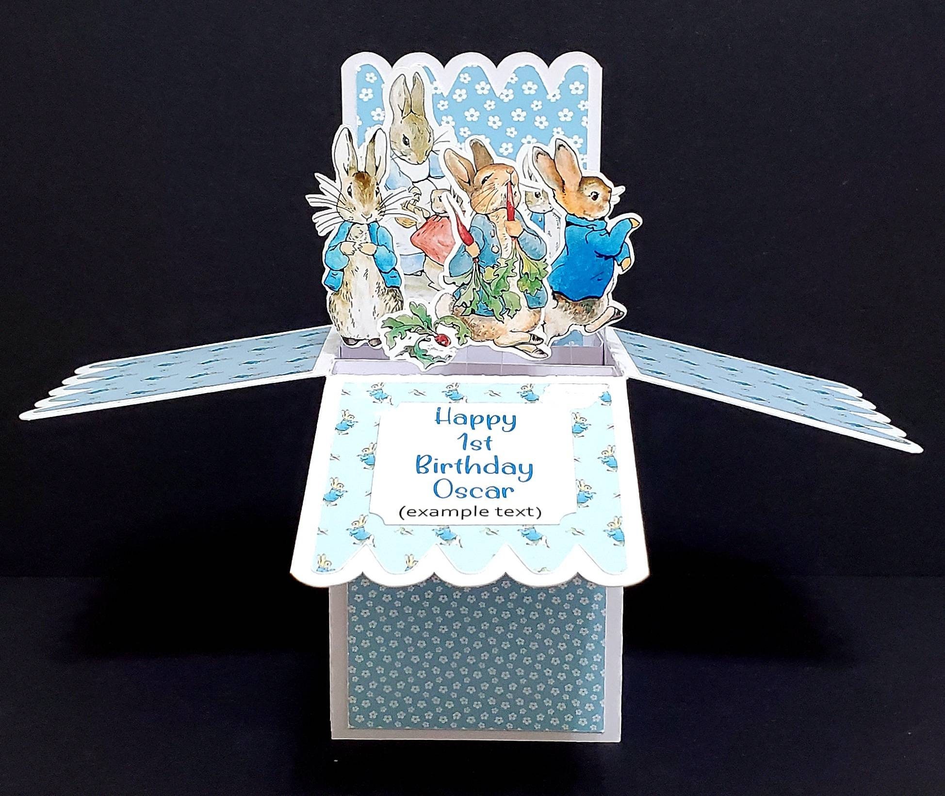 Peter Rabbit Personalised Card Pop Up - Etsy