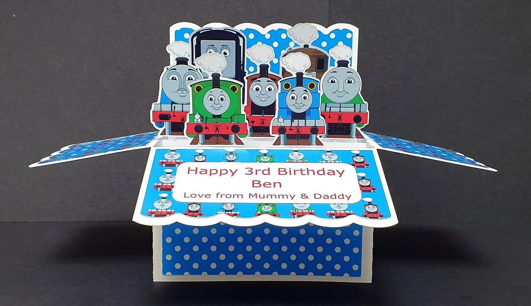 Thomas the Tank Engine Card , Unique Personalised Card , Train Birthday ...