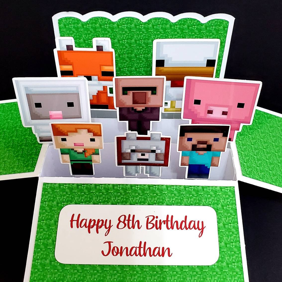 Minecraft 7th Birthday Cards