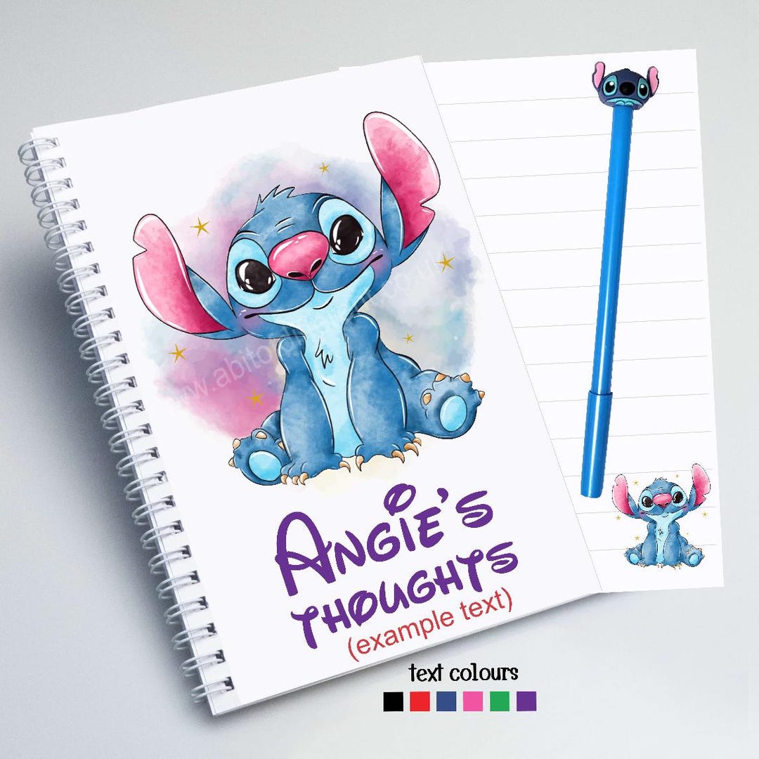 Stitch Notebook , Personalised Notebook , Unique Gift , Writing Pen ...