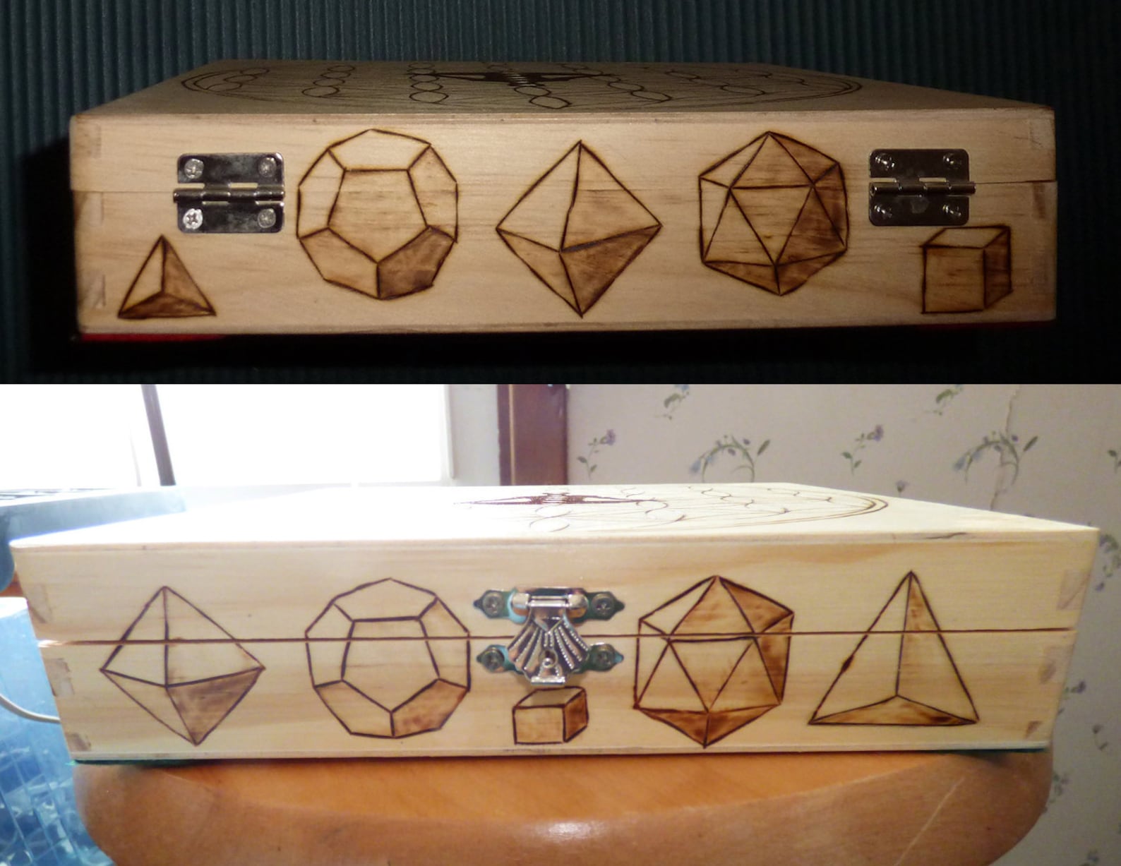 Spiritual Box Pyrography Sacred Geometry Wood Burning Art | Etsy