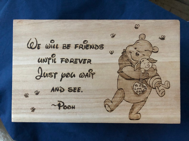 Custom Designed Box Wood Burning Art Pyrography Felt or - Etsy