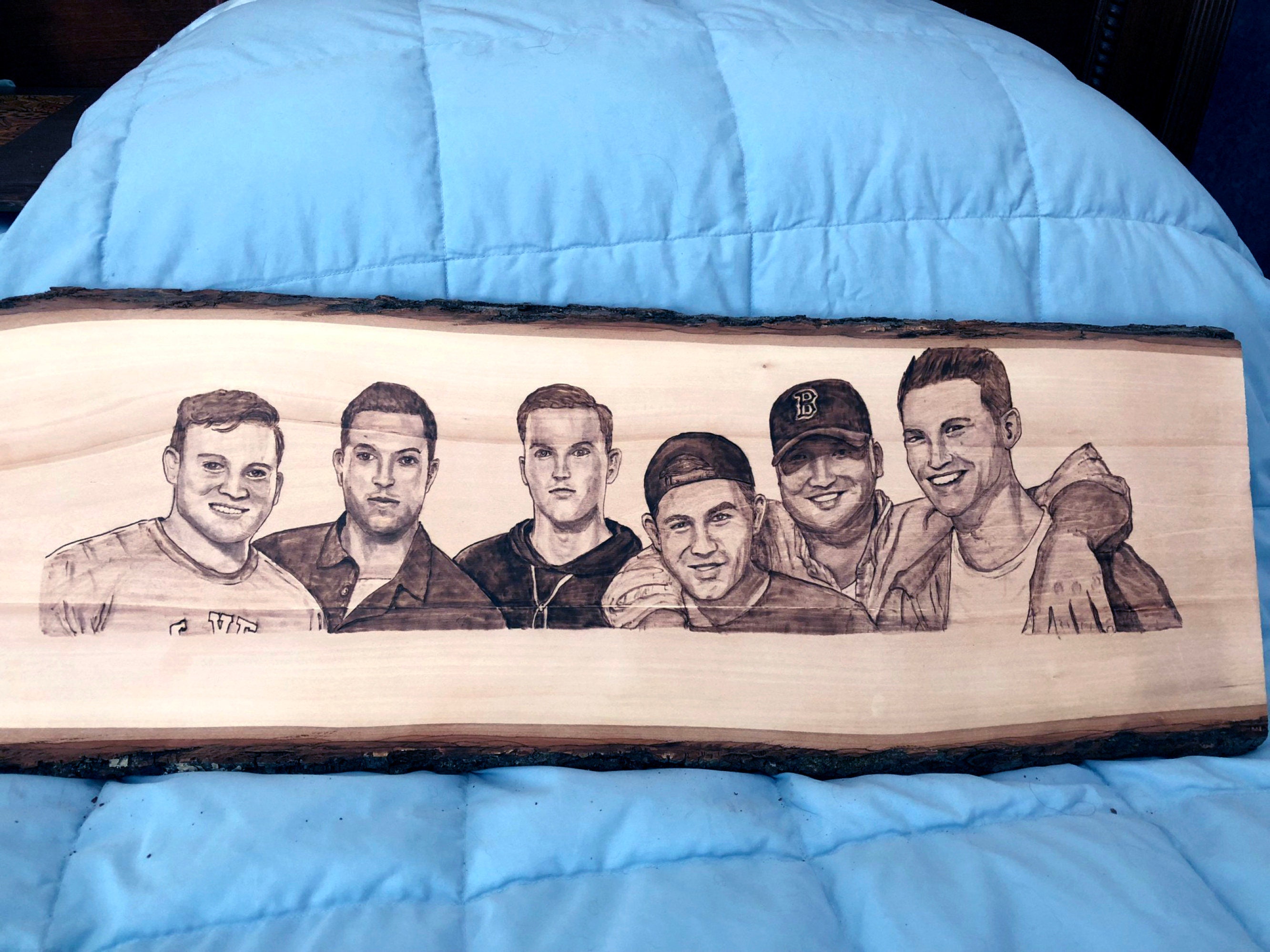 Custom Family Portrait Wood Burning Art - Personalized Pyrography - Etsy