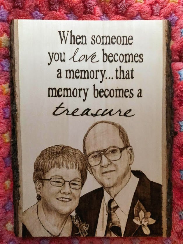 Custom Memorial Portrait Wood Burning Art Personalized | Etsy