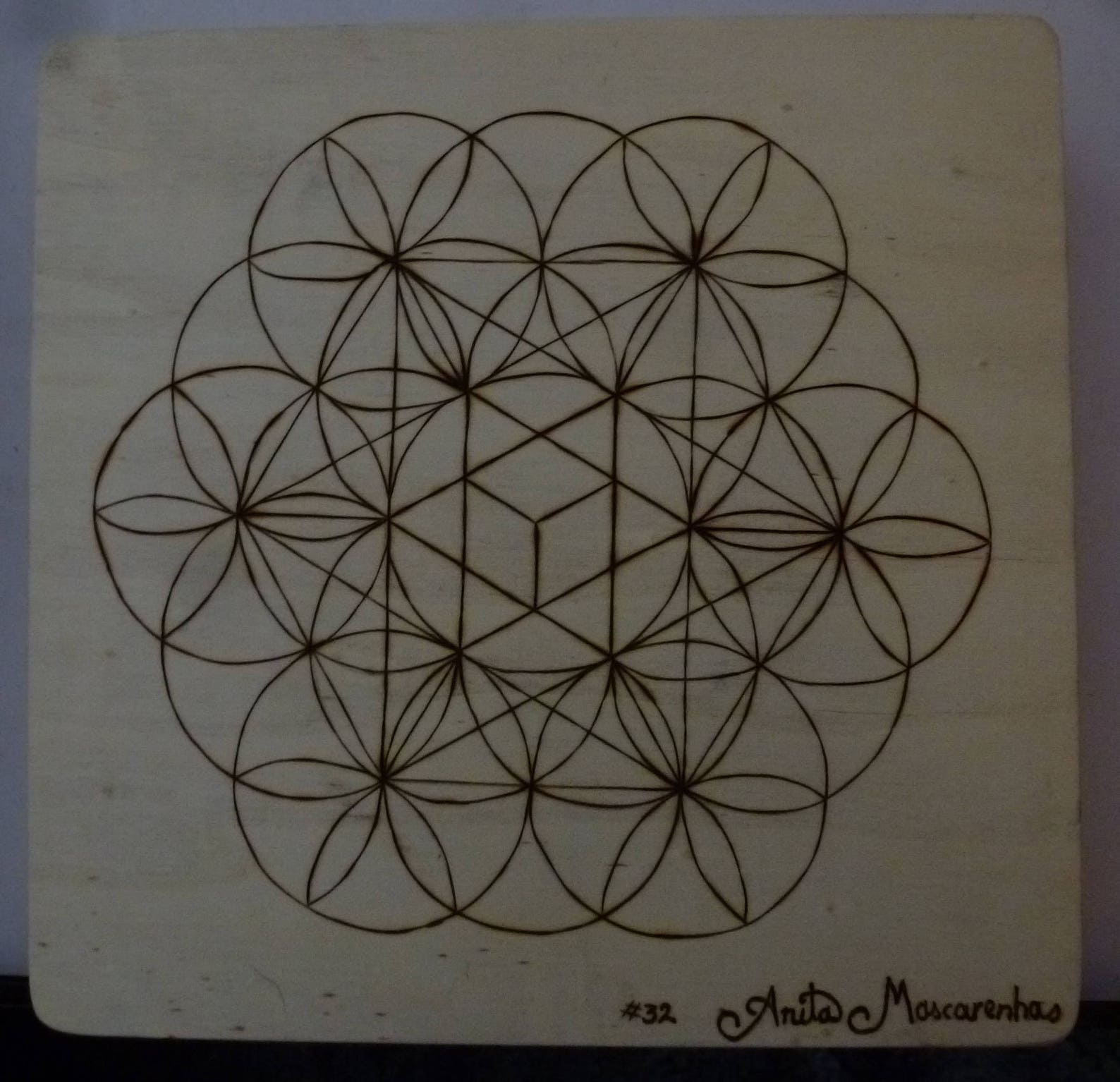 Spiritual Box Pyrography Sacred Geometry Wood Burning Art | Etsy