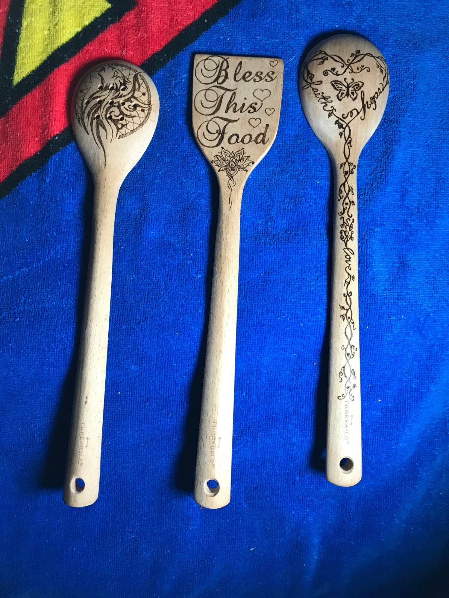 Wood Spoons Pyrography Wood Burning Art Personalized Wood - Etsy