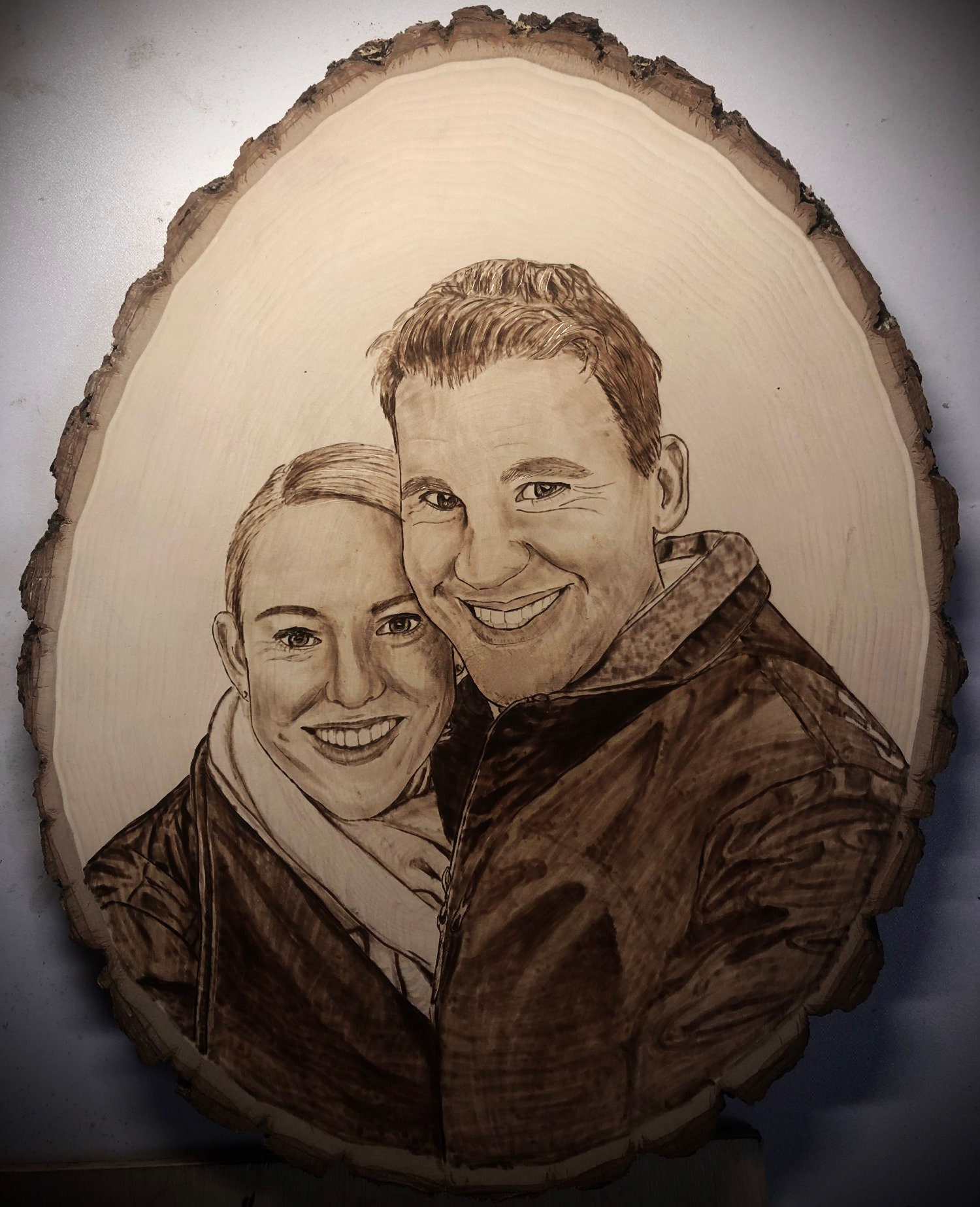 Custom Family Portrait Wood Burning Art - Personalized Pyrography - Etsy
