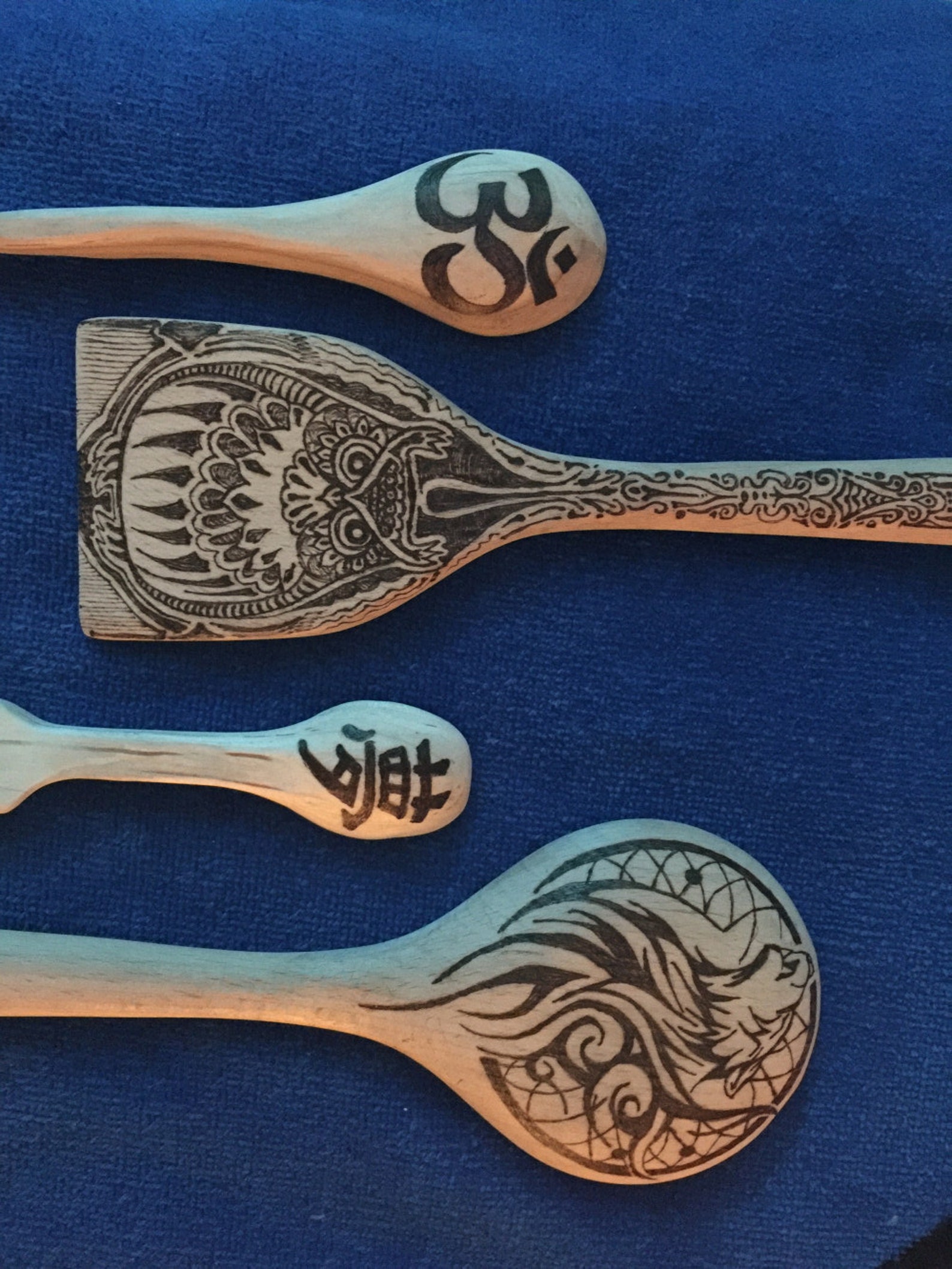 Wood Spoons Pyrography Wood Burning Art Personalized Wood - Etsy