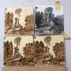 Personalized Cup Coaster - Wood Burning Art - Custom Pyrography - Etsy