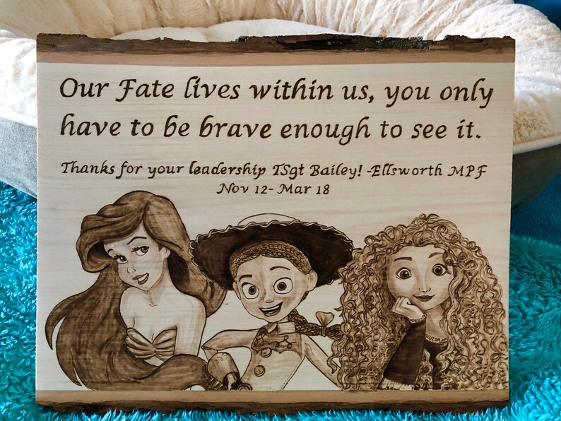 Customizable Disney Princess Pyrography Wood Burning Art - Etsy