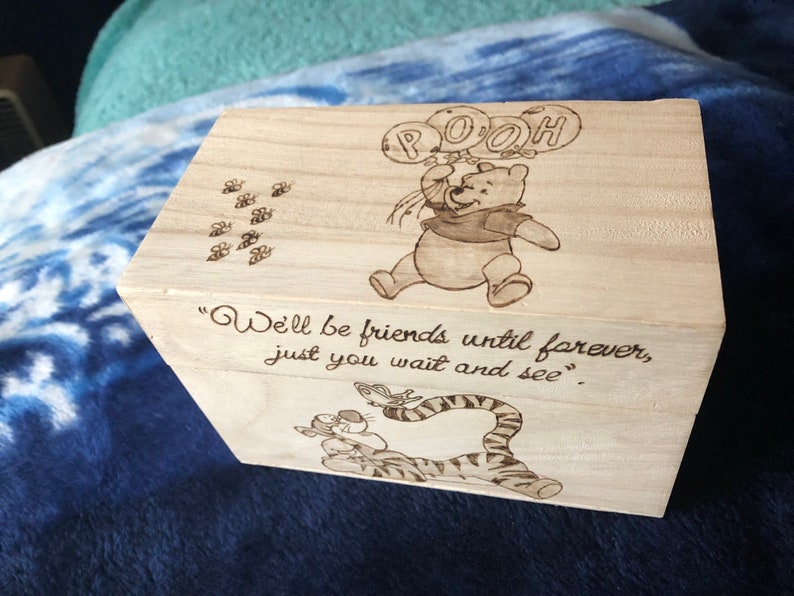 Custom Designed Box Wood Burning Art Pyrography Felt or - Etsy