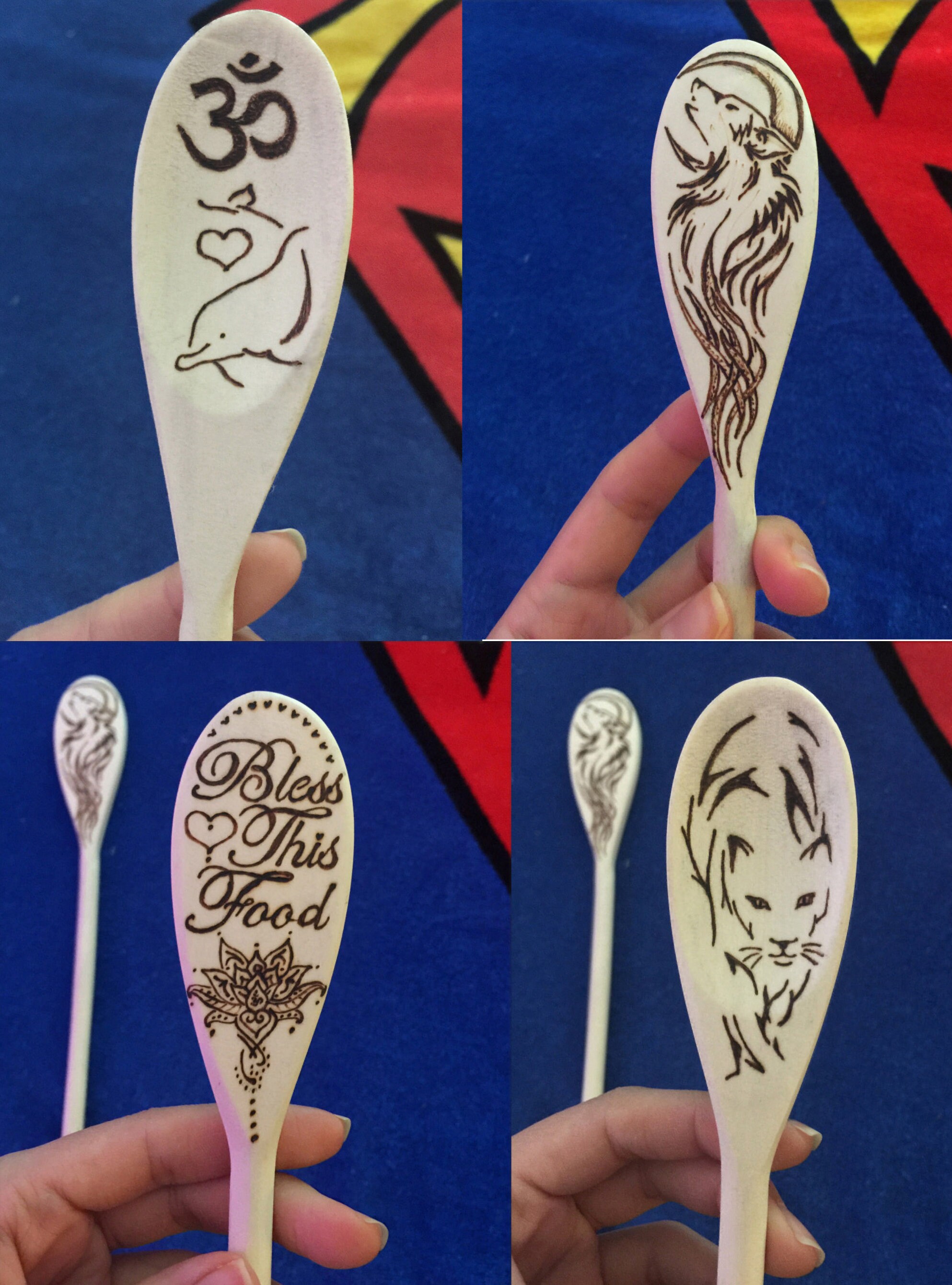 Wood Spoons Pyrography Wood Burning Art Personalized Wood - Etsy