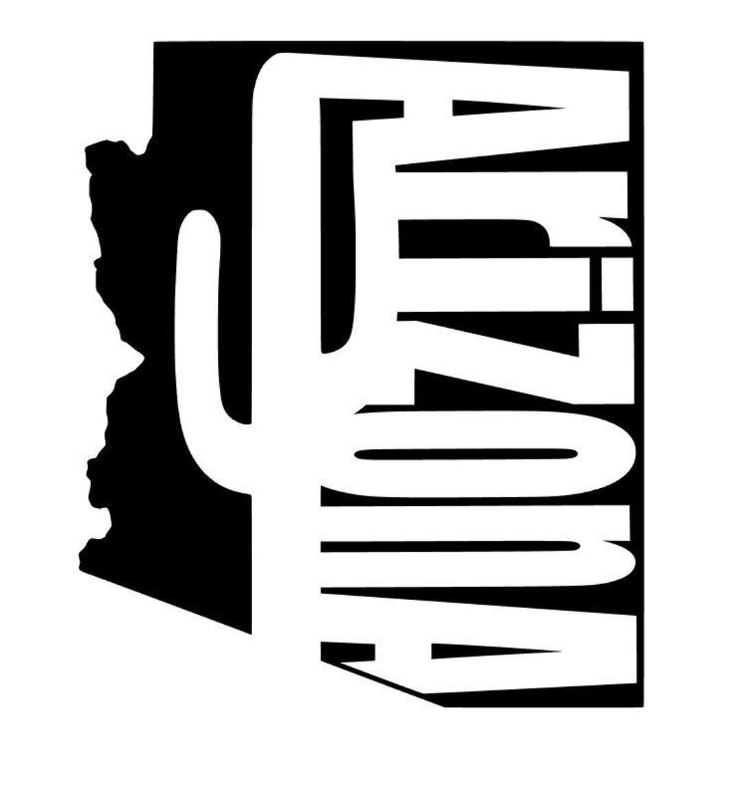 Arizona State SVG CUT FILE Arizona Cactus - Etsy