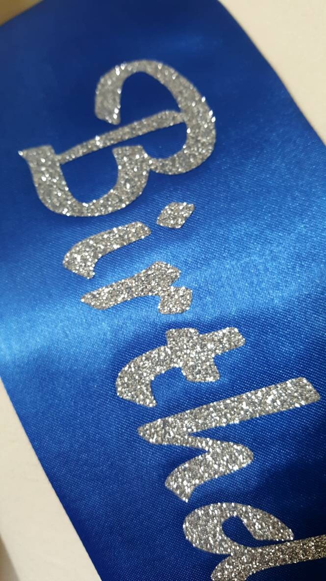 Custom Personalized Sash With Glitter Wording - Choose Your Sash and ...
