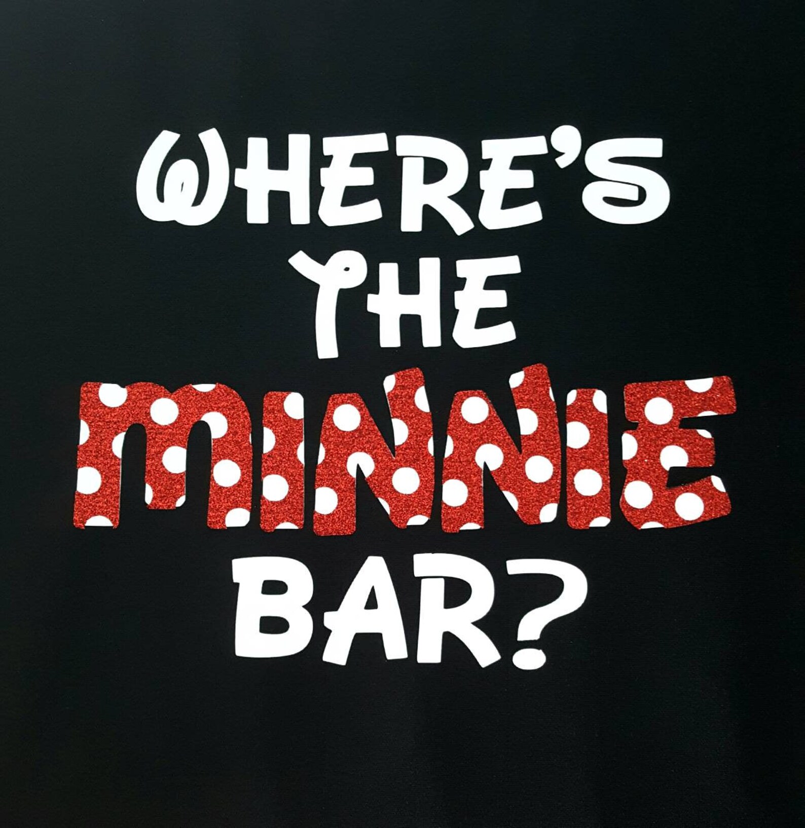 Where's the Minnie Bar Funny Wine Dine Inspired Glitter | Etsy
