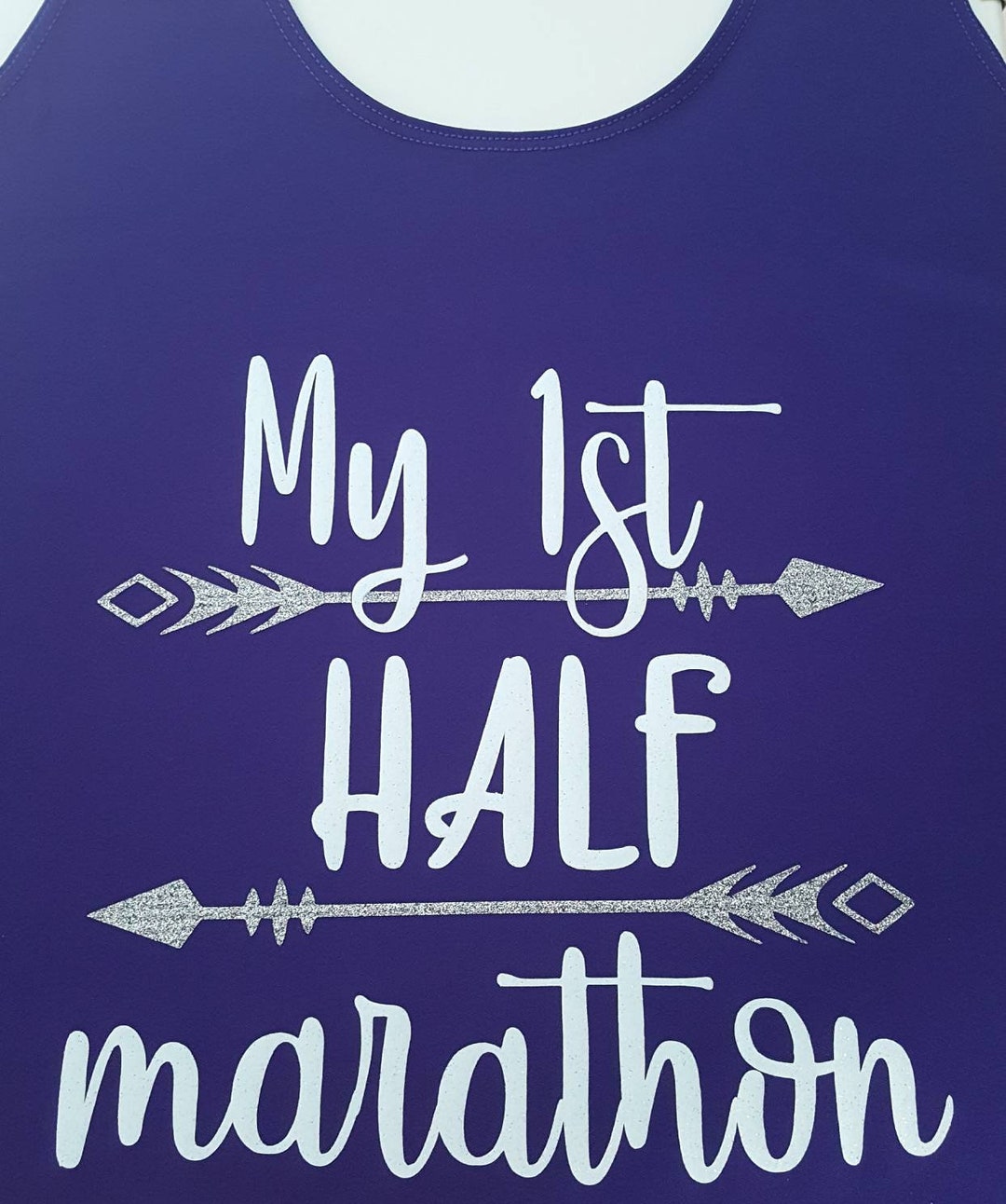 My 1st Half Marathon Running Shirt With Glitter Design 4 - Etsy