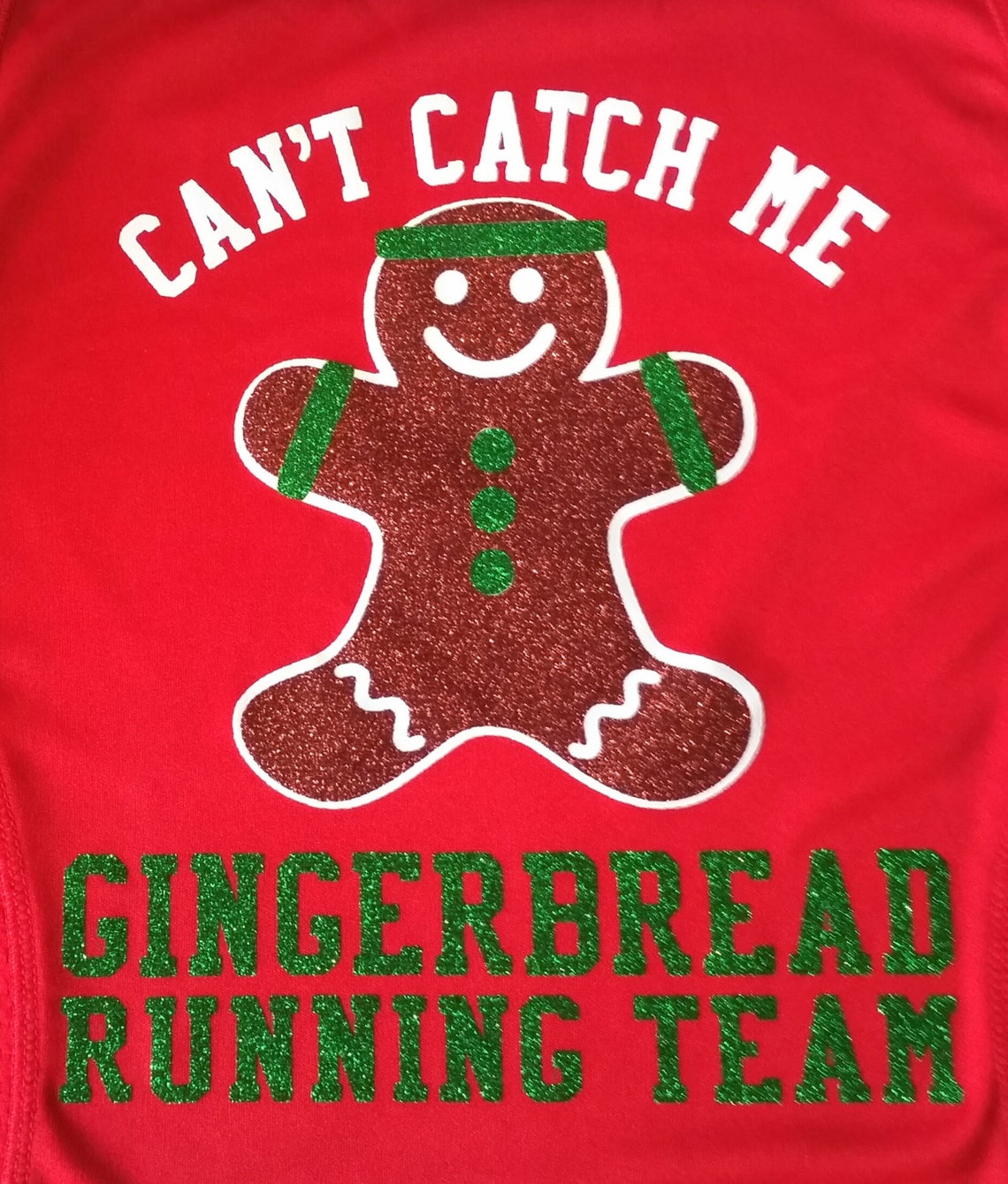 GINGERBREAD RUNNING TEAM - Holiday / Christmas Race / Run Glitter Red ...