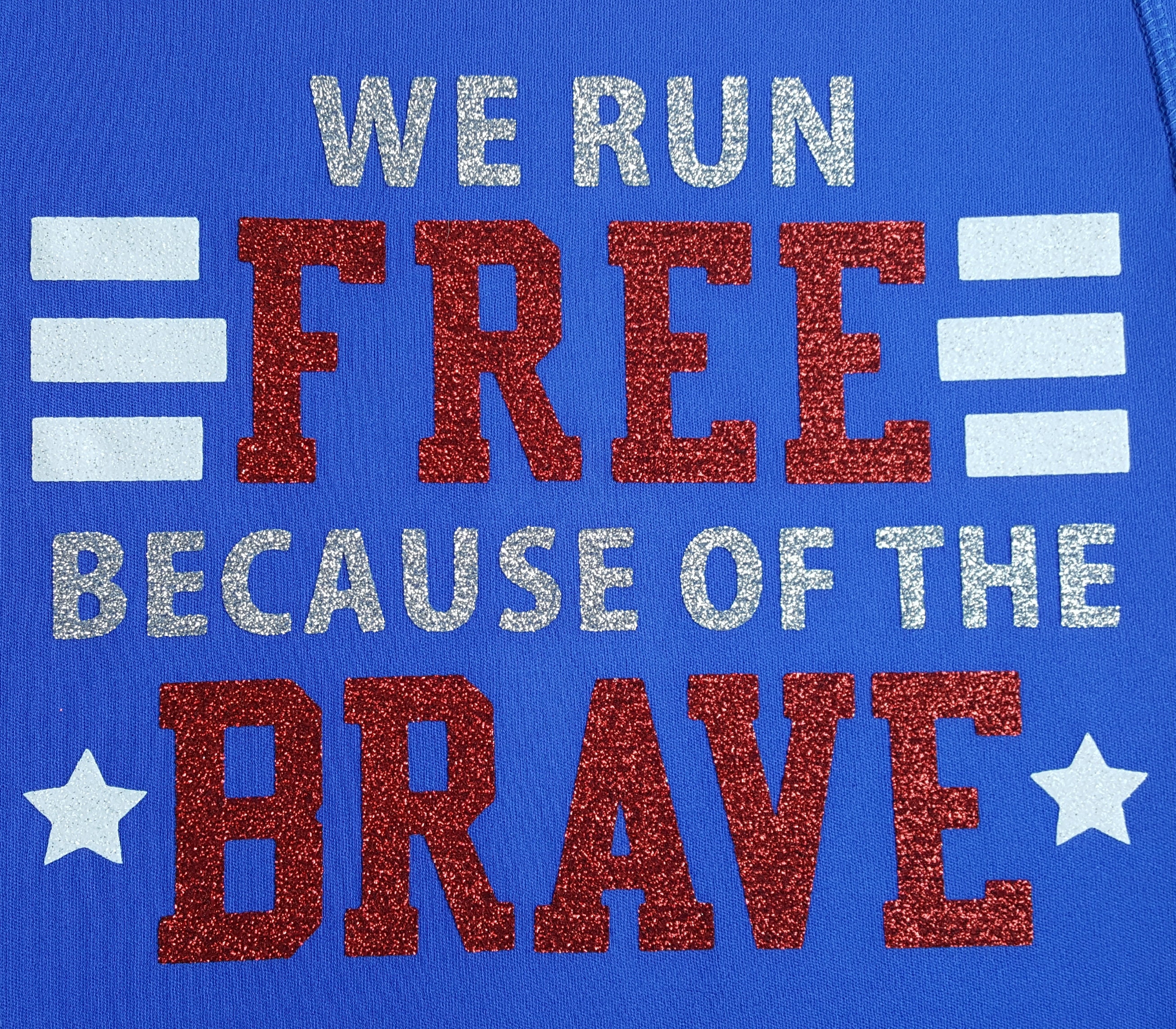 We Run FREE Because of the BRAVE Your Choice Blue or Red - Etsy