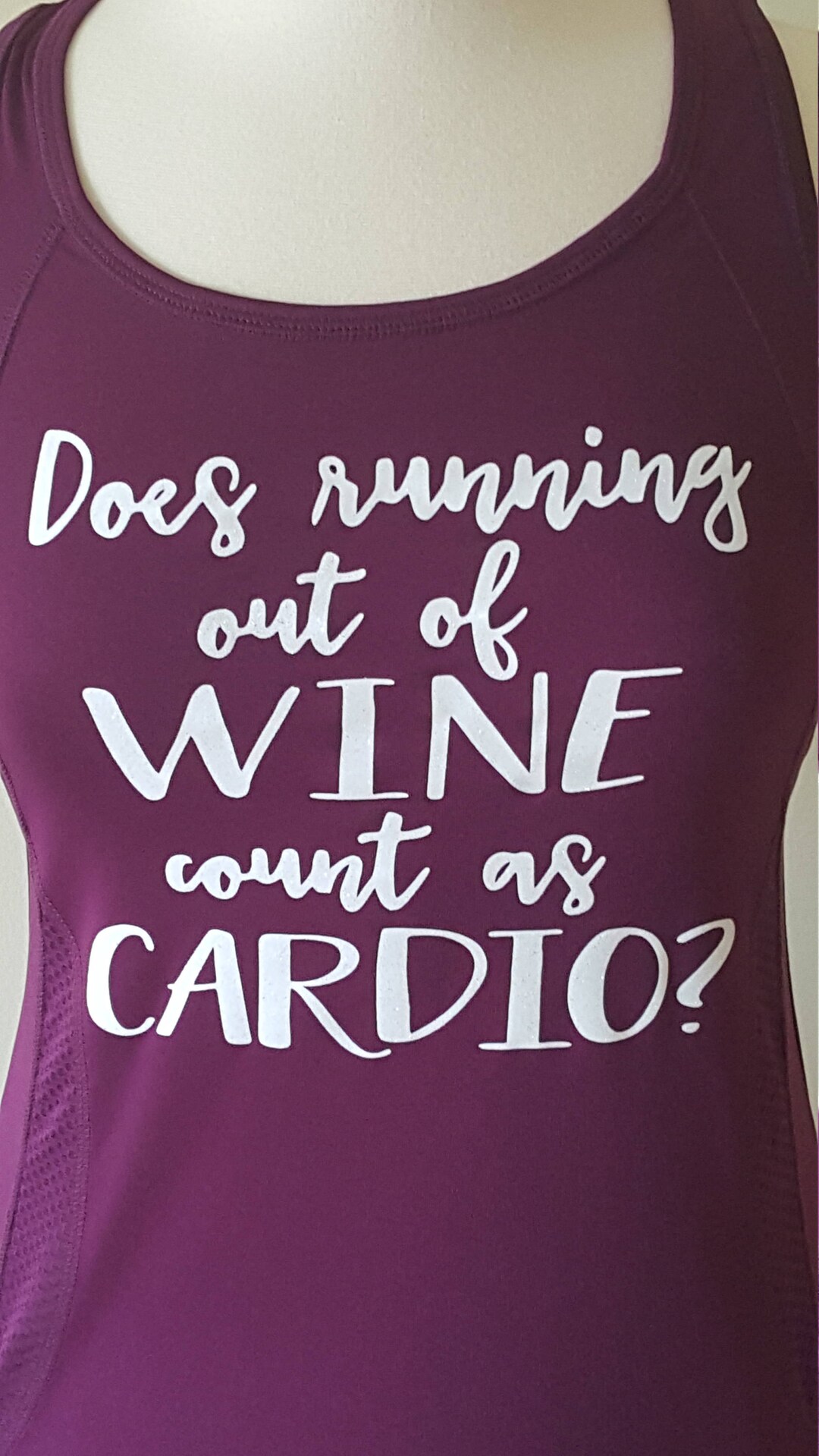Does Running Out of Wine Count as Cardio? Running Tech Tank or Tee With ...