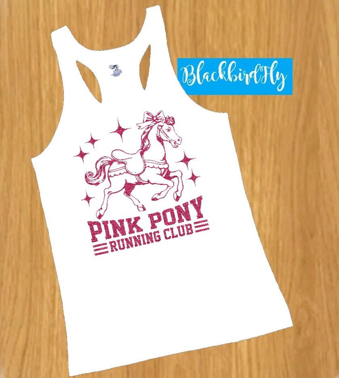 Pink Pony Running Club - Fun Black or White Running Shirt in 6 Tech ...