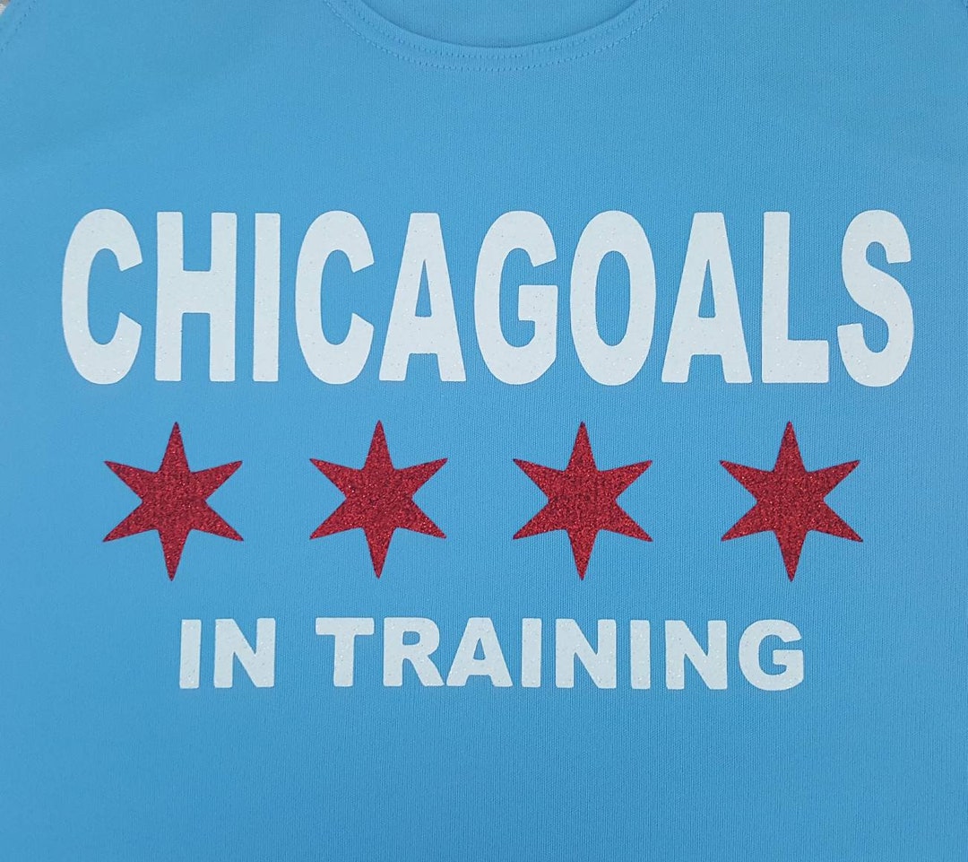 CHICAGOALS - Inspirational in Training Shirt - Light Blue Tech Tank or ...
