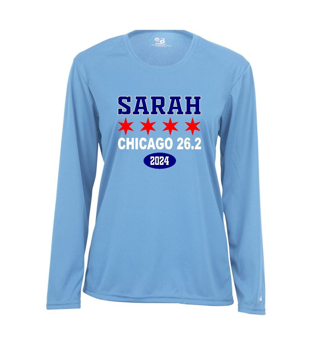 Personalized Marathon Running Shirt for Chicago - 6 Styles Light Blue ...